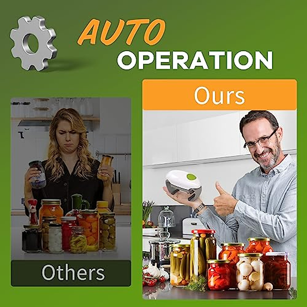 Homelet Electric Jar Opener for Weak Hands Automatic Powerful Effortless Bottle Jar Opener Hand Free Prime Unique Kitchen Gadget for/Arthritics/Senior/Women/Chef Lid Gripper for All Size Caps