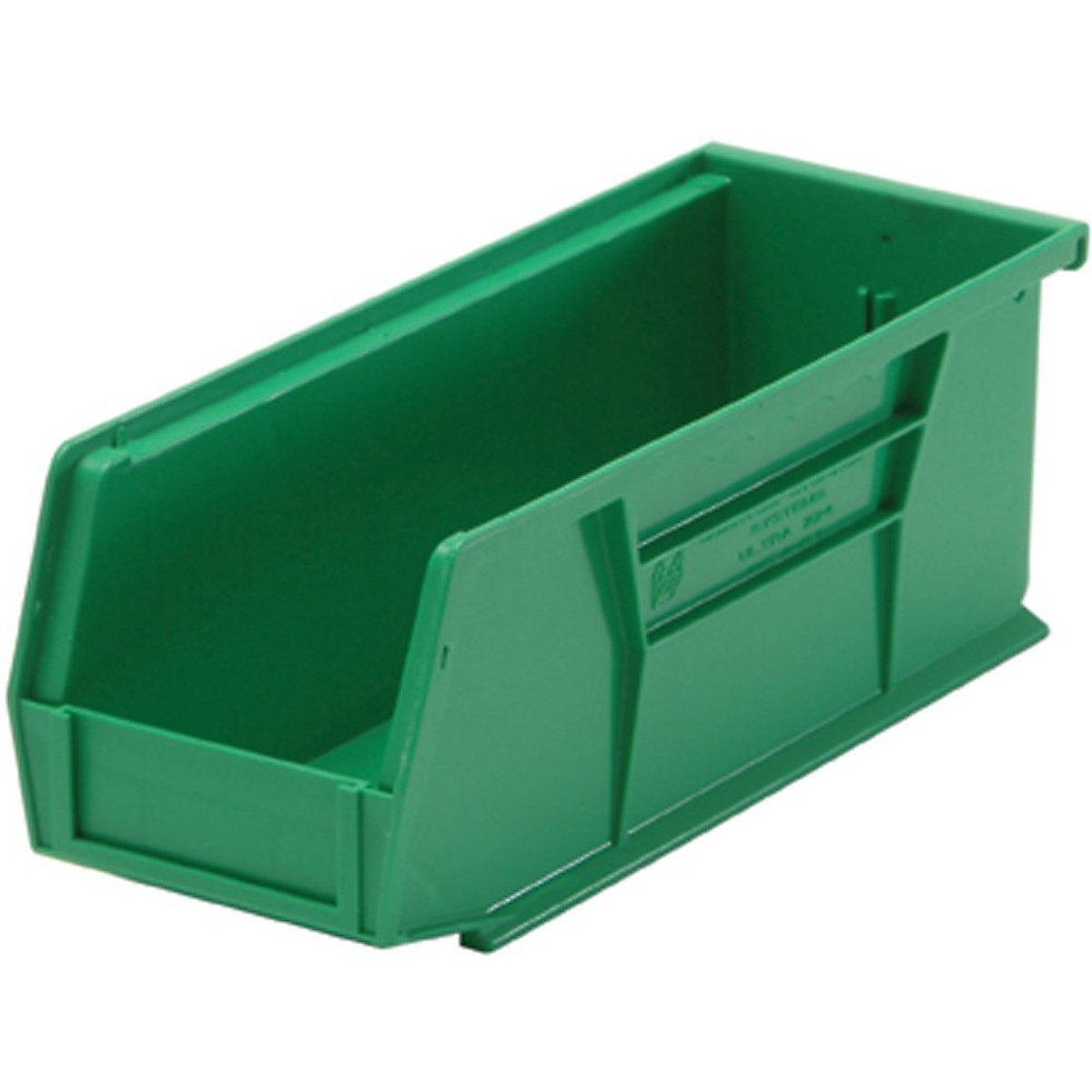 Quantum QUS224 Plastic Storage Stacking Ultra Bin, 10-Inch by 4-Inch by 4-Inch, Green, Case of 12