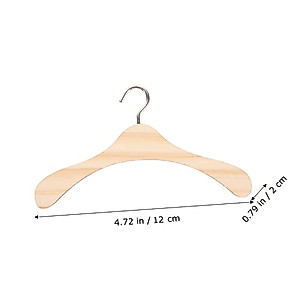 BESPORTBLE Children Hangers Kids Armoire Hanging Racks for Clothes Heavy Duty Short Hangers for Closet Wooden Hangers Dress Hangers Doll Wooden Clothes Hanger 1/3 Bjd Dolls Hanger Baby 10pcs