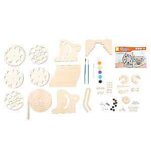 WECHARM HOME Pinball Track Steam Toy.Pinball Machine Set Wooden 3D Puzzles for 8-12 Years Old Kids and Adults,Birthday Gift, for Kids Age 8 Years Old (Pinball Track)