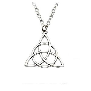 Silver Celtic Knot Triquetra Pendant Necklace // Alternative // Pagan // Charmed
