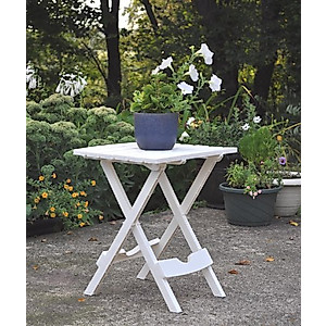 Adams Manufacturing, White 8500-48-3700 Plastic Quik-Fold Side Table
