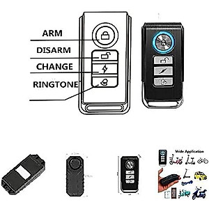 Bike Alarm with Remote 2 Pack, Loud 113dB Wireless Anti-Theft Vibration Motorcycle Bicycle Alarm IP55 Waterproof Super Vehicle Security Vibration Motion Sensor Alarm System
