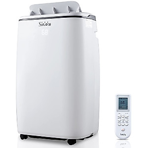 Sinlaku Portable Air Conditioner, Dehumidifier, Fan, for Rooms up to 450 sq ft Enabled 14,000 BTU (10,000 BTU SACC) With Remote Control, Portable 3-in-1 Air Cooler