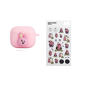 Jungkook-Cooky Official Merchandise Set [Gen 3]-One Cooky Character Jelly Case Cover Compatible with Airpod 3 +One Cooky Sticker+Photocards Included_Butter Permission to Dance Jungkook Seven