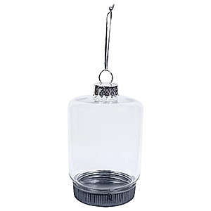 WLS Pint Jar Ornaments 4.375x2.5 Inch Plastic Snow Globe with Faux Snow DIY Bundle Exclusive SPADINA Fall Autumn Holiday Christmas Tree Decorations Shatterproof Bundle of Pack of 2