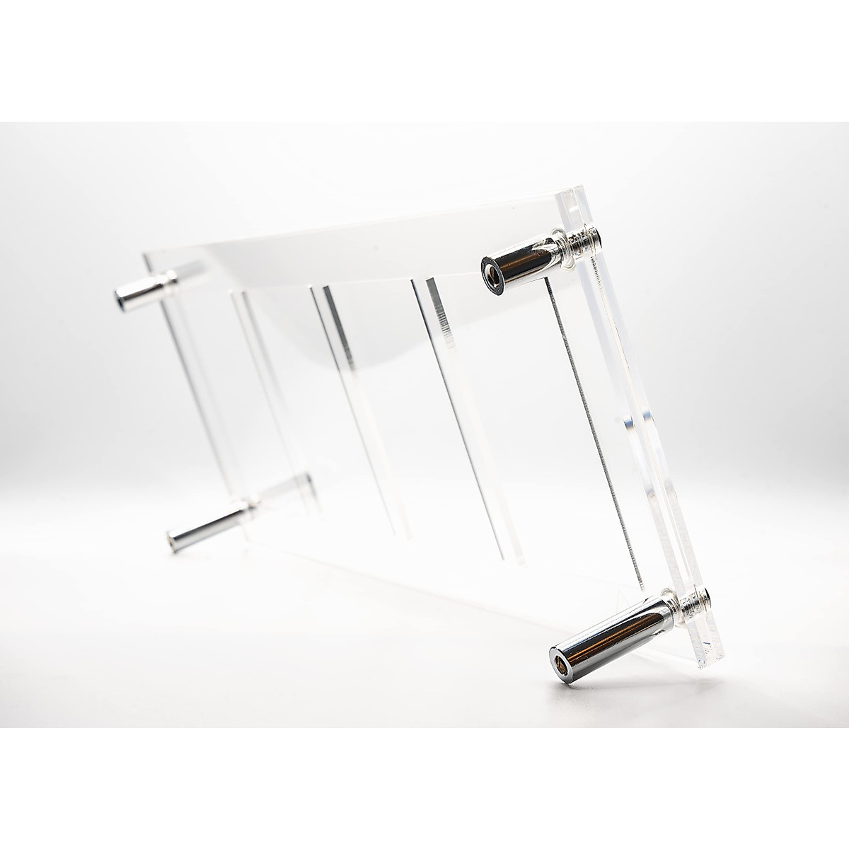 NEWVAVA Trading Card Frame Holder Stand Display - 4 Card Slots Clear Acrylic UV Filtering Screwdown