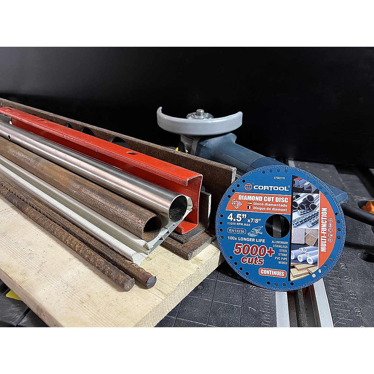 CORTOOL Diamond Cut Off Wheels 4 1/2 Inch, Diamond Metal Cutting Disc for Angle Grinder 4.5-Inch 7/8-Inch Arbor (Continued)