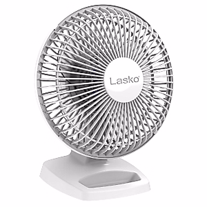 Lasko 2002W Personal Fan, 6-Inch, White, 2002