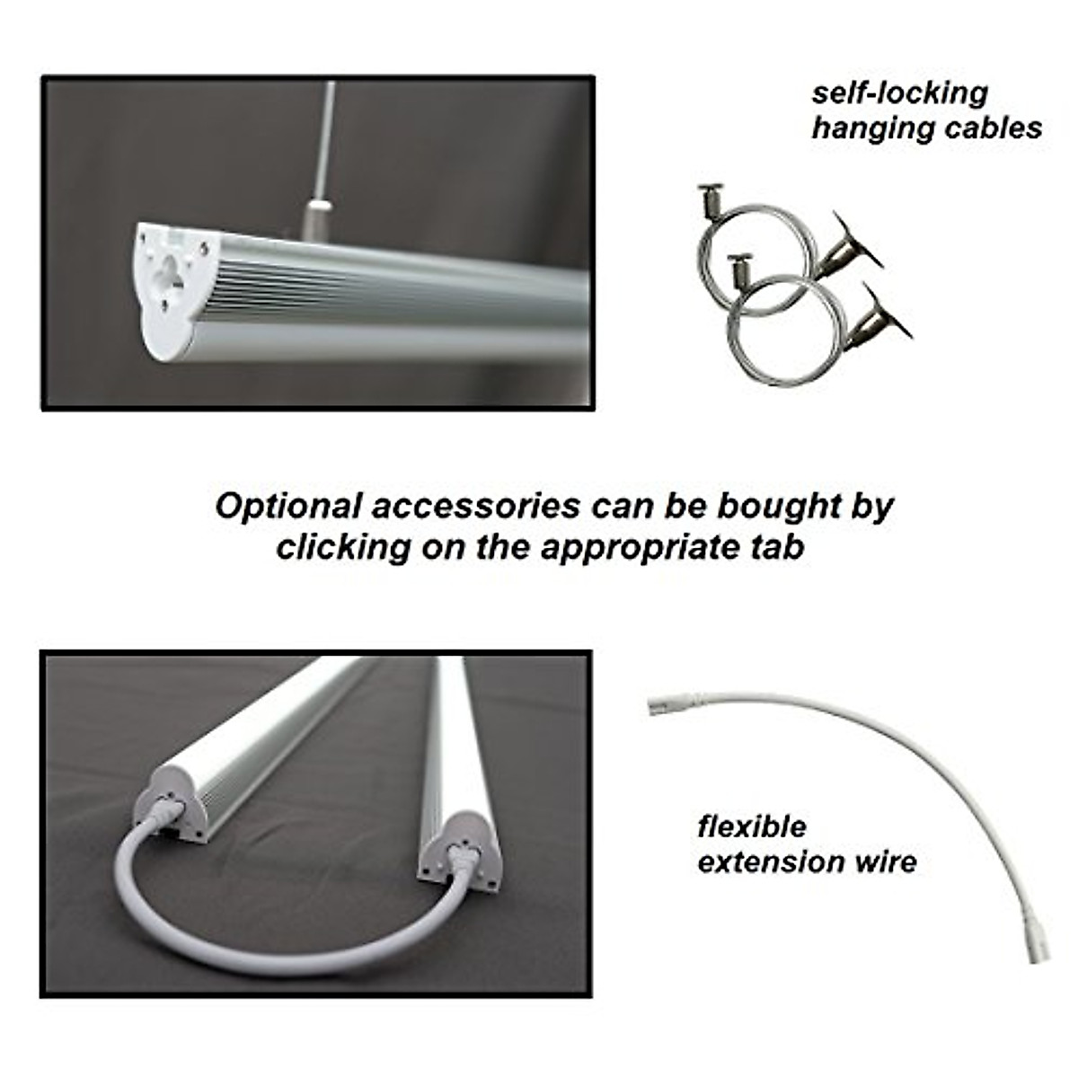 UMR Brightest LED Shop Light 4FT 22W Linkable to Every Length, Ultra Efficient 6500K Daylight Integrated Fixture for Garage, Ceiling, Kitchen, & Under Cabinet, Plug & Play Installation