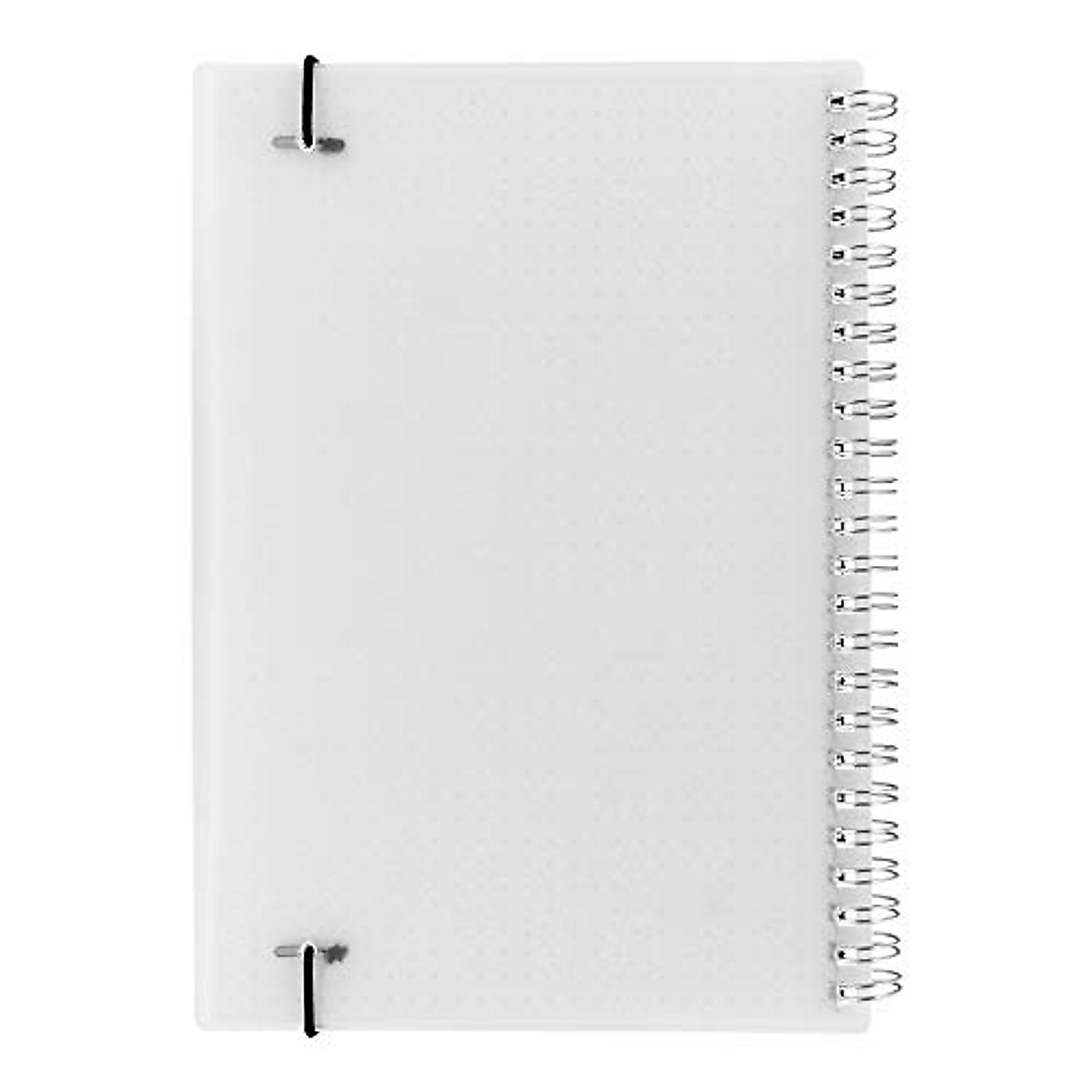 HULYTRAAT Hardcover Dot Grid Notebook, 5.8 x 8.38 Inches A5, Transparent, 160-Page 80-Sheet Spiral Journal (AWPPD1)