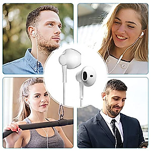 SHDKJXH 4 Pack of 3.5mm Jack Wired Earbuds for Computer、Laptop、iPhone、iPad and Android Phones wtih Microphone and Cord in School 、 Office and Home