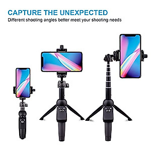 Phone Tripod, LATZZ 40 Inch iPhone Stand, Tripod for iPhone with Wireless Remote Control, Tripod for The iPhone 14/13/12/11 Pro/Xs MAX/XR/X/8/7P/Galaxy Note 20/S21/S20/S10, More