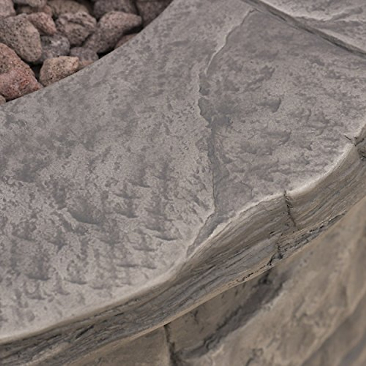 Christopher Knight Home Angeles Outdoor Circular Fire Pit - 40,000 BTU, Grey