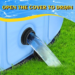 Jecoo Dog Pool for Large Dogs Kiddie Pool Hard Plastic Foldable Dog Bathing Tub Portable Outside Kids Swimming Pool for Pets and Dogs