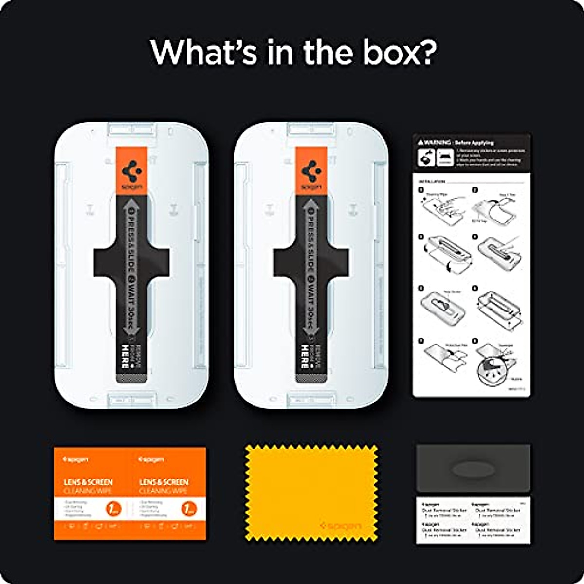 Spigen Tempered Glass Screen Protector designed for iPhone 14 Plus/iPhone 13 Pro Max [2 Pack]