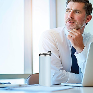 SIPX™ Triple-Insulated Tumblers - 18 Oz. Slim Modern Tumbler With Lid, insulated Cup Keeps Hot For 12 Hours, Stainless Steel Tumbler Made Of Sustainable Material, Coffee Travel Mug (Blue)