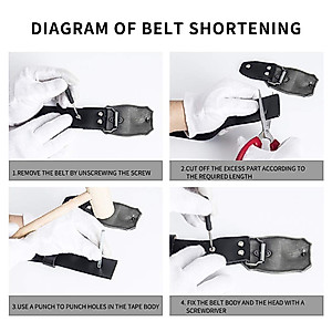 Moolecole Fashion Men Skull Head Leather Buckle Belt Waist Band Jeans Decorative Punk Belt Black