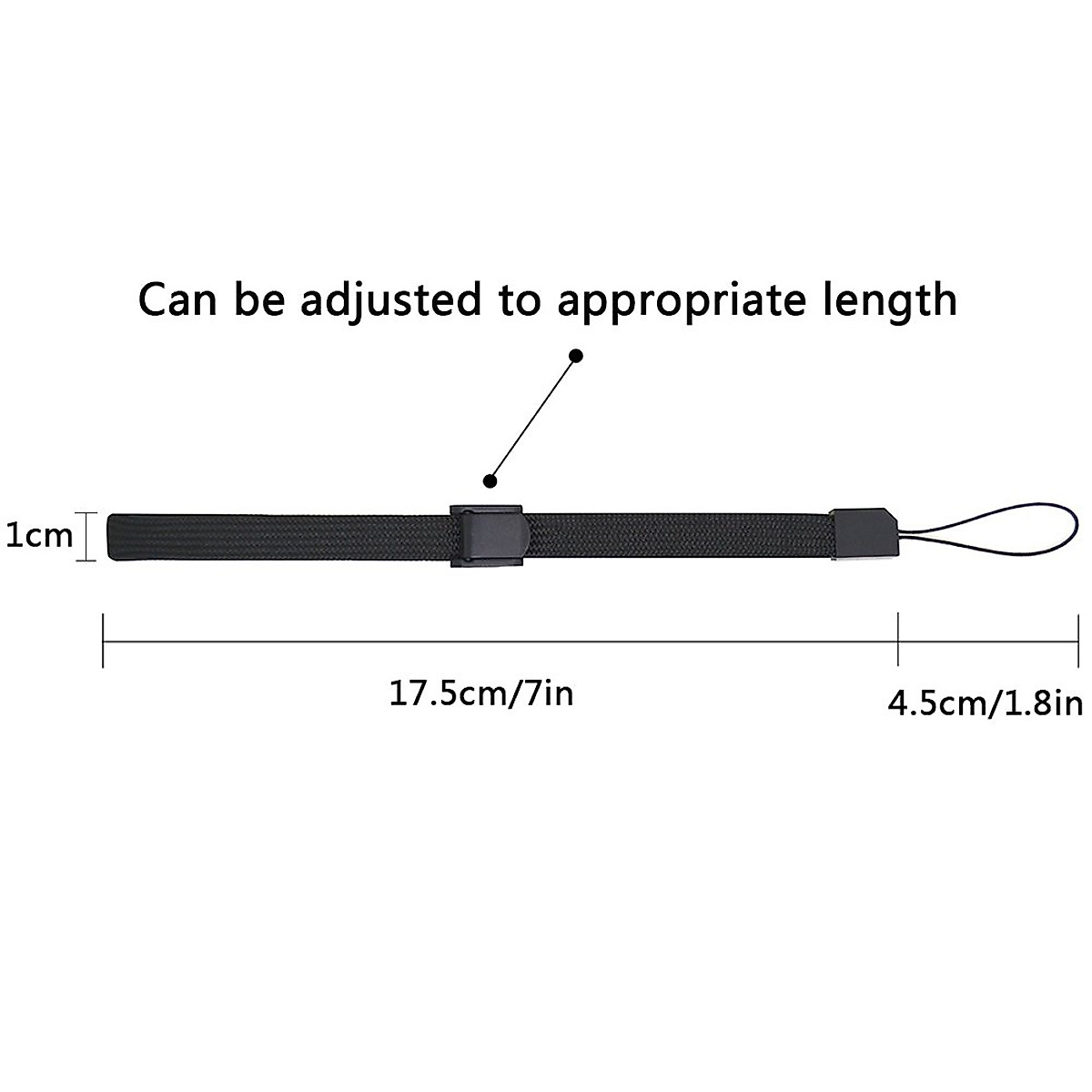 VEXMOTT Wrist Strap Hand Lanyard Adjustable Slider Lock Compatible with Wii Remote Controller Cell Phone Camera USB Flash Drive Black - 3 Piece