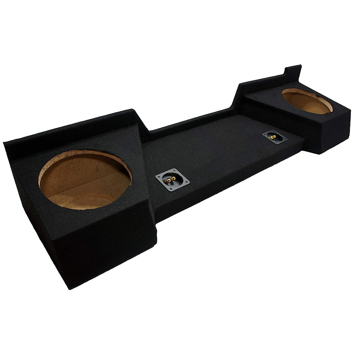 American Sound Connection Compatible with Chevy Silverado or GMC Sierra Full Size Extended Cab Truck 2007-2013 Dual 10" Subwoofer Sub Box Speaker Enclosure