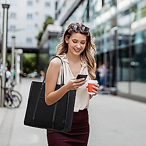 BRIRT Tote Bag for Women Large Canvas Simple Vintage Shoulder Bag Genuine Leather Retro Handbags