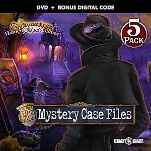 Legacy Games Amazing Hidden Object Games for PC: Mystery Case Files (5 Game Pack) - PC DVD with Digital Download Codes