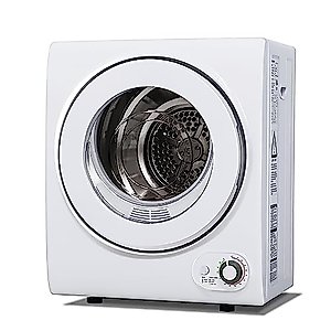 Euhomy 110V Portable Clothes Dryer 850W Compact Laundry Dryers 1.5 cu.ft Front Load Stainless Steel Electric Dryers Machine with Stainless Steel Tub for Apartment,RVs,Dorms,White Easy Control
