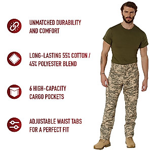 Rothco Digital Camo Tactical BDU Pants (US, Alpha, Medium, Regular, Regular, ACU Digital Camo)