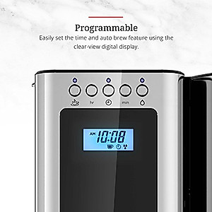 Russell Hobbs Glass Series 8-Cup Coffeemaker, Black & Stainless Steel, CM8100BKR