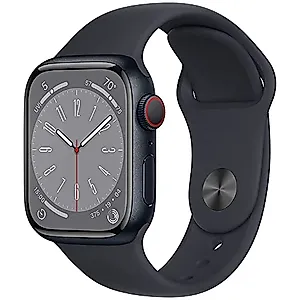 Apple Watch Series 8 [GPS, 41mm] - Midnight Aluminum Case with Midnight Sport Band, M/L (Renewed)