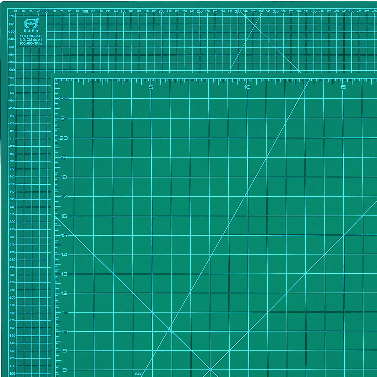 DAFA Professional 36" x 24" Self-Healing, Double-Sided Cutting Mat, Rotary Blade Compatible, (36x24), (24x18), (18x12), (12x9) Sizes, for Sewing, Quilting, Arts & Crafts Green