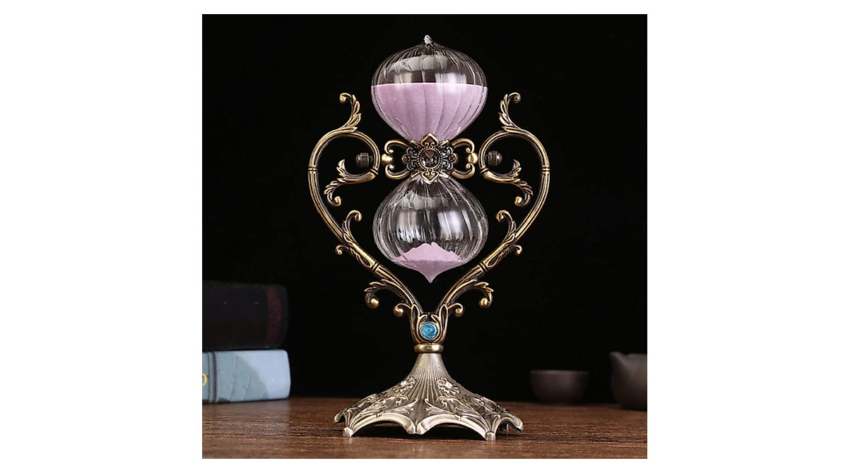 Heart-Shaped Hourglass Timer 30/60 Min | Decorative & Focus