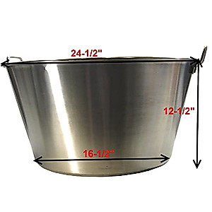 Xl Cazo Para Carnitas 25" Stainless Steel Heavy Duty Acero Inoxidable