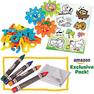 Crayola: Deluxe Magnetic Double-Sided Easel - Dry Erase Includes Crayons, Stickers, Magnet Letters & Gears, Ages 3+