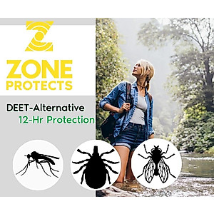 Zone Protects Unscented Picaridin Insect Repellent Spray 2 Pack + Refill. DEET-Alternative. Picaridin Based. Picaridin has 12-hr Proven Protection. Picaridin Repels Ticks, Gnats and Mosquitoes.