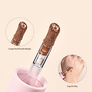 Liquid Highlighter, Contour Stick Makeup Highlighter for Face, Lightweight Glotion, Waterproof Luminous Lotion, Silky Smooth Glitter Highlighter Makeup Stick, Multi-Use Body Shimmer Liquid Bronzer (#2 Starlight)