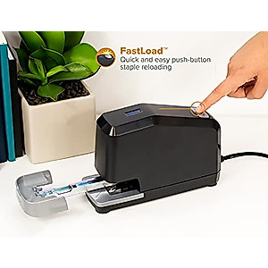 Bostitch Office Impulse Heavy Duty Electric Stapler Value Pack, 45 Sheet Capacity, Includes 5,000 Staples & Staple Remover, No-Jam, Faster Stapling, Black