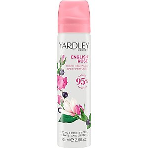 Yardley London for Women Deodorant Body Spray, English Rose, 2.5 Ounce