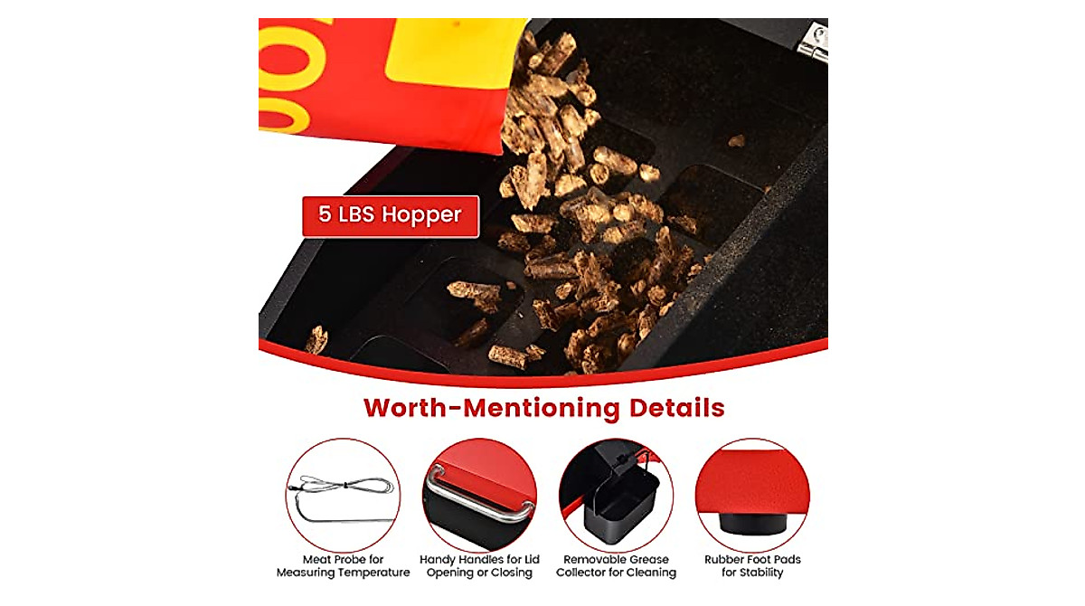 Portable Pellet Grill & Smoker - 8-in-1 BBQ for Camping & Travel