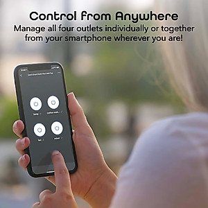 Geeni Smart Wi-Fi 4 Outlet Plug with Surge Protection, – No Hub Required – Compatible with Alexa, Google Home, White – 1-Pack