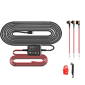 SinLoon Dash Cam Hardwire Kit, Micro USB12V-24V to 5V Car Dash Camera Charger Power Cord, with 3 Fuse Tap Cable and Installation Tool for Dashcam GPS Power Supply Radar Detectors and More（Micro）