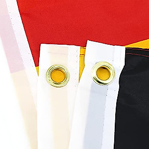 ANJOR Germany Flag 3x5 Foot German National Flags Polyester with Brass Grommets 3 X 5 Ft