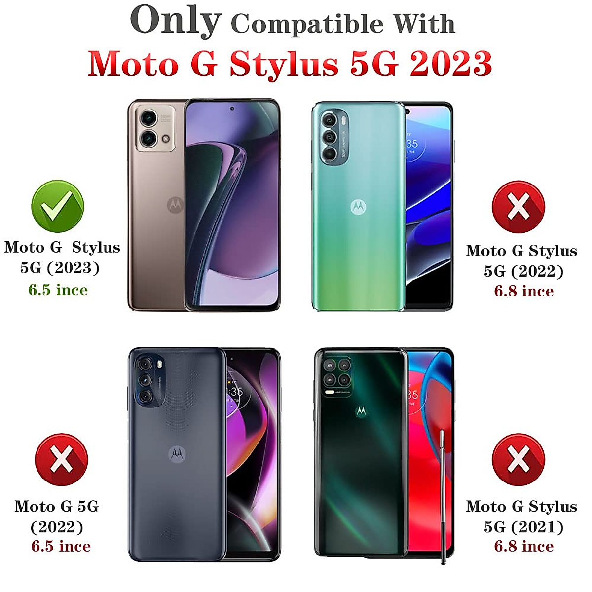 for Moto G Stylus 5g 2023 Case with Screen Protector, 360°Military Grade Rotatable Kickstand (Heavy Duty) Shockproof Protective Cases for Moto G Stylus 5G 2023 (Green)