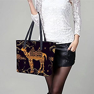 Womens Handbag Camels Leather Tote Bag Top Handle Satchel Bags For Lady