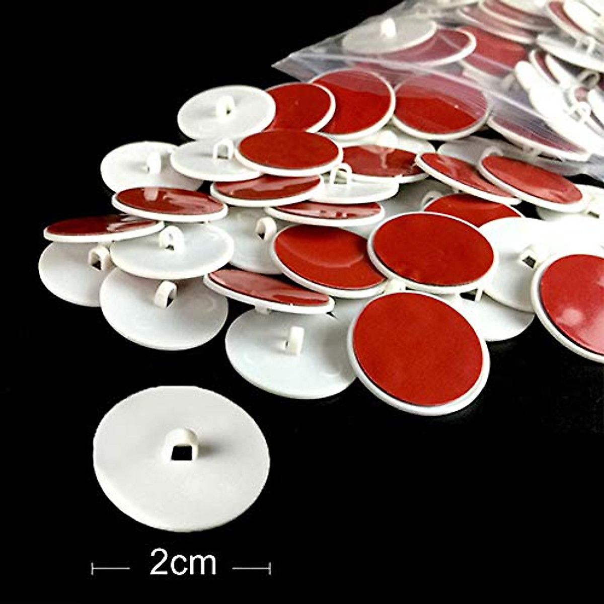 30 Pieces 2cm Diameter Ceiling Stick Adhesive Hooks Christmas Ball Adhesive Hanging Hooks Poster Pole Hook Sticky Top Accessories for Party Mall Advertising Christmas Ceiling Hanging Ornaments