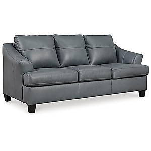 Signature Design by Ashley Genoa Sofa Sleeper, Queen Sofabed, 88"W x 38"D x 40"H, Blue Gray