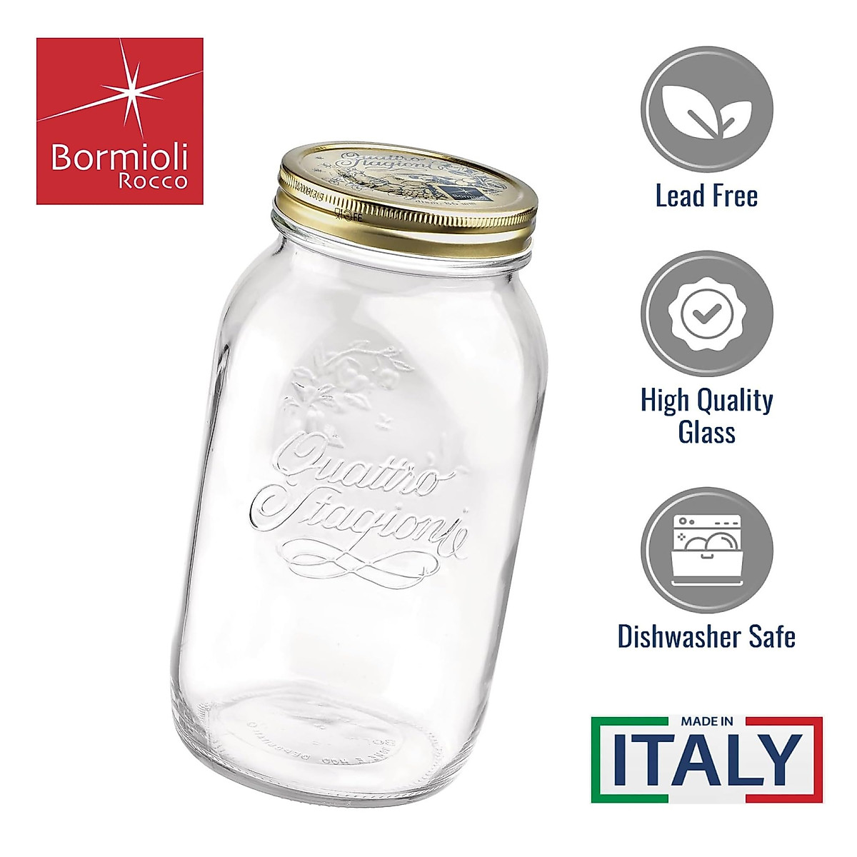 Bormioli Rocco 3.59920 (00237) RBR7905 Quatro Stadium Owner, 0.5 gal (1.5 L)