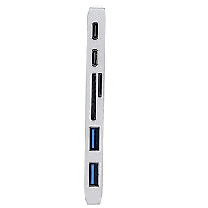 USB C Adapter, Docking Hub Large Scale Expansion Durable Material Simultaneous Connection Super Data Transmission for Data Transmission