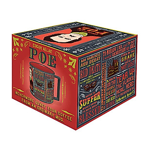 Edgar Allan Poe Coffee Mug - Poe's Most Famous Quotes and Writings - Comes in a Fun Gift Box - by The Unemployed Philosophers Guild