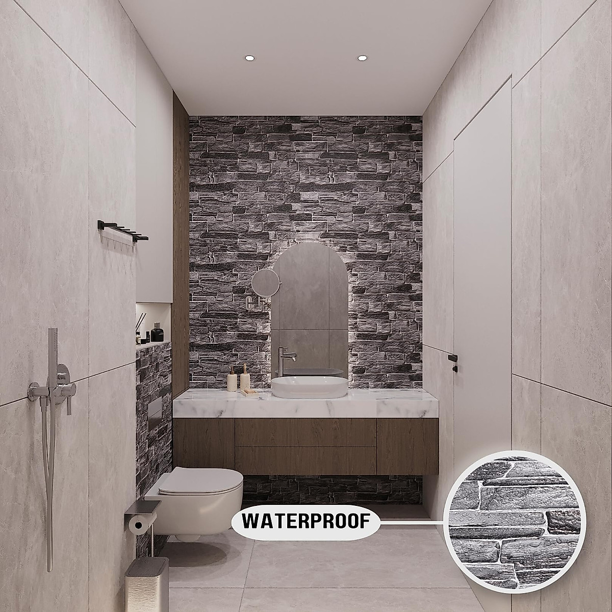 Finecraft Decor 10pcs (53sqft) 3D Wall Panels for Interior Decor: Perfect for Kitchen Backsplash Bathrooms, Living Rooms, Offices